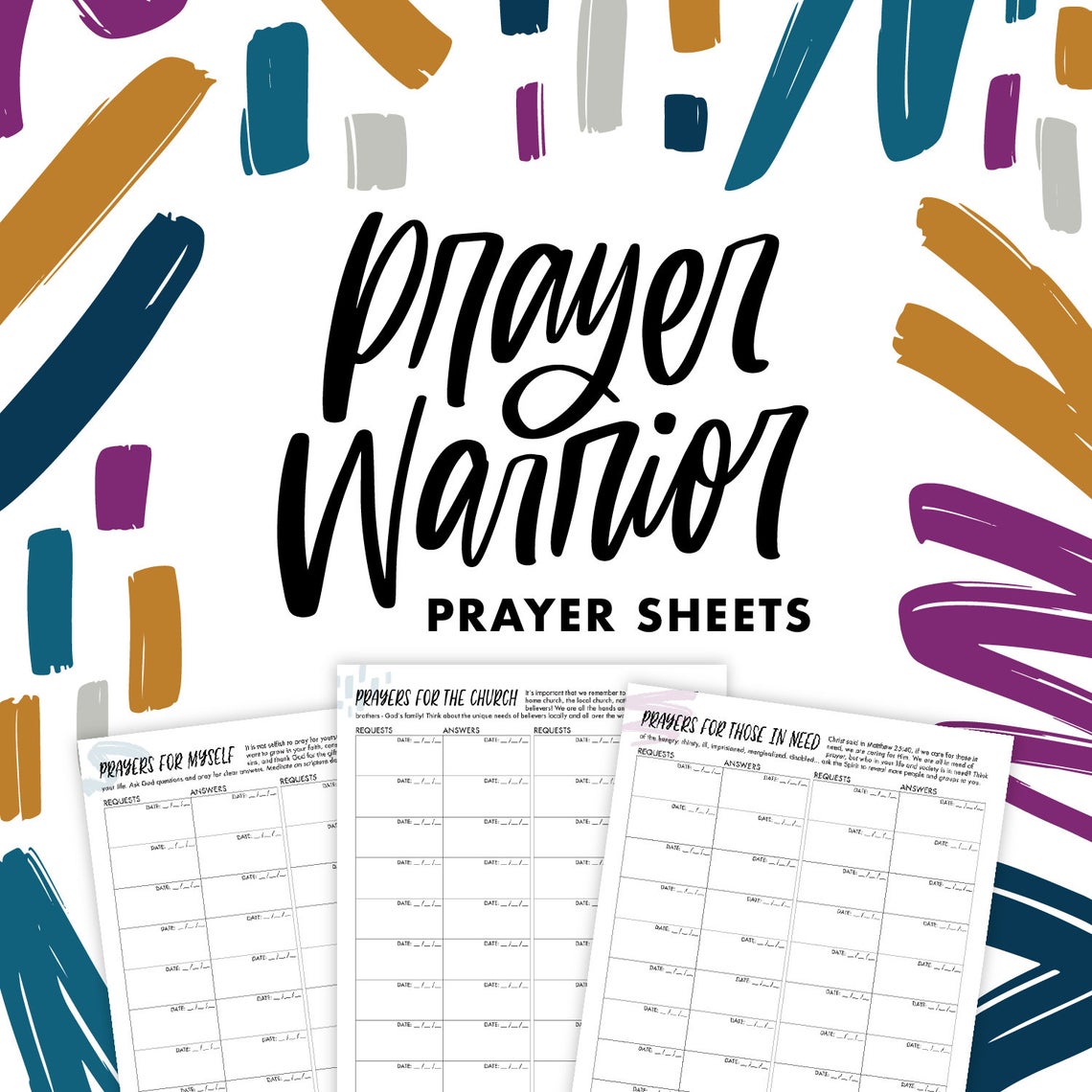Free Printable Prayer Sheets